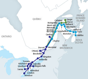 Via Rail Routes VIA Rail Business Class JOEJOURNEYS